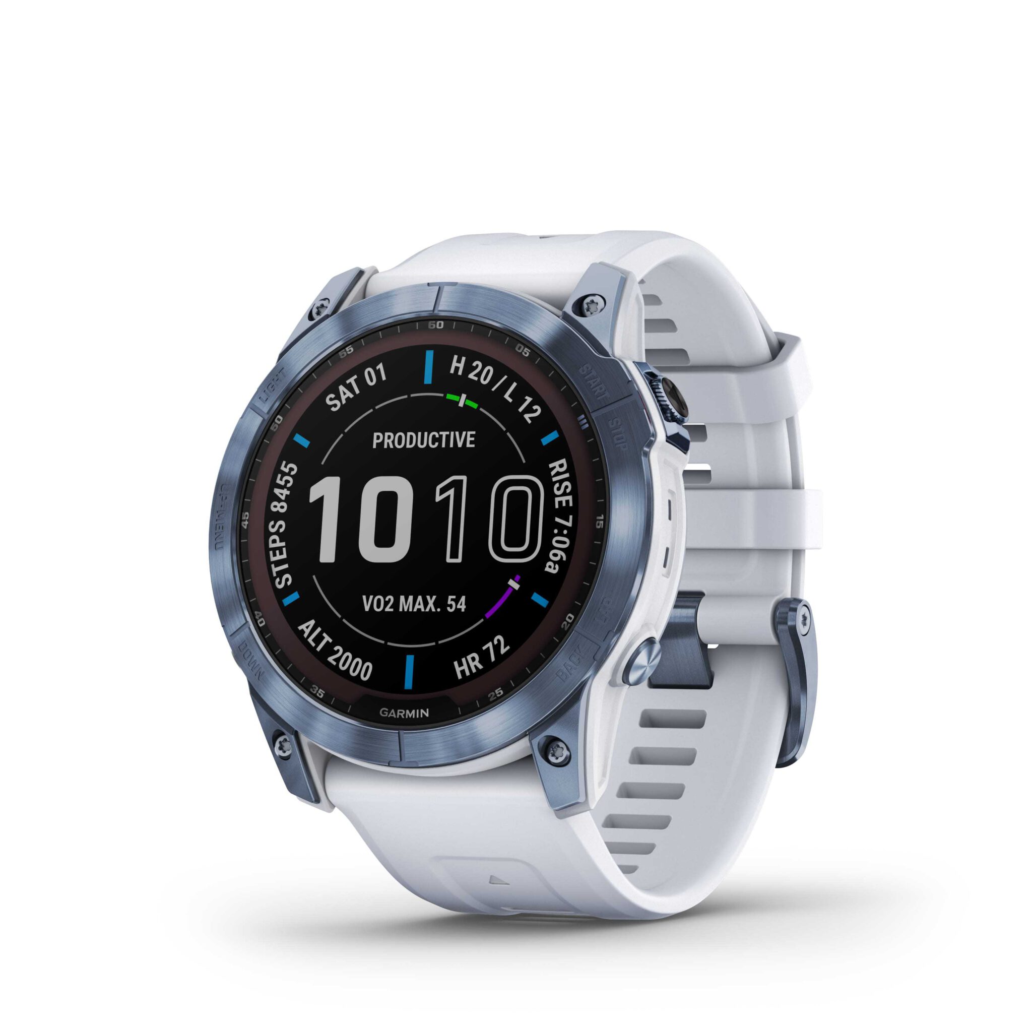 Garmin fēnix® 7X Sapphire Solar Edition Mineral Blue Titanium with ...