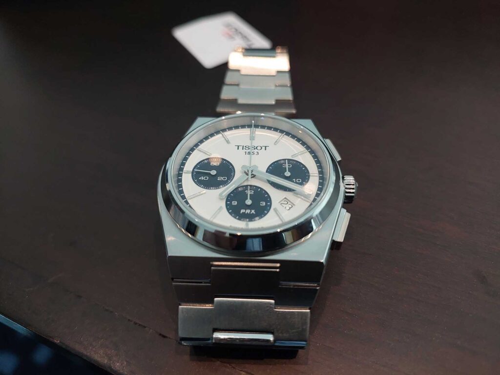 Tissot PRX Chronograph Automatic พลาดไม่ได้กับ Blue Panda Dial