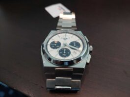 Tissot PRX Chronograph Automatic พลาดไม่ได้กับ Blue Panda Dial