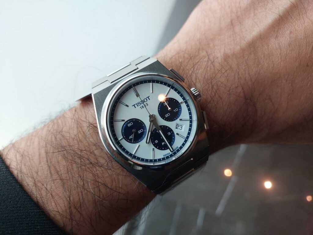 Tissot PRX Chronograph Automatic พลาดไม่ได้กับ Blue Panda Dial