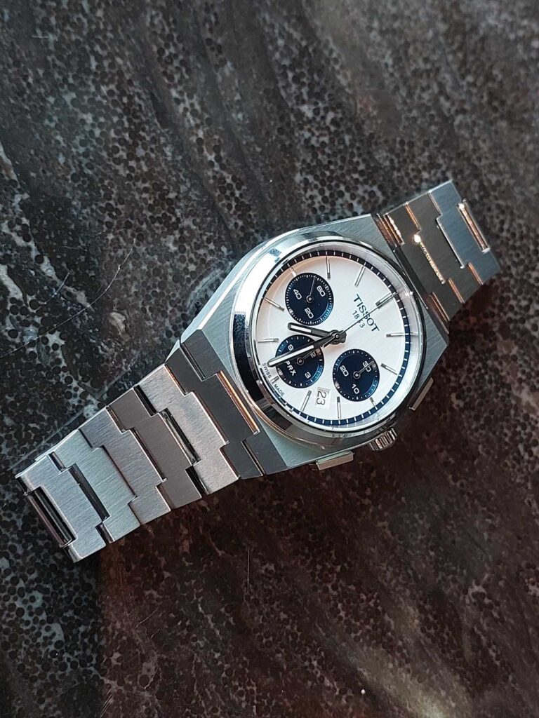 Tissot PRX Chronograph Automatic พลาดไม่ได้กับ Blue Panda Dial