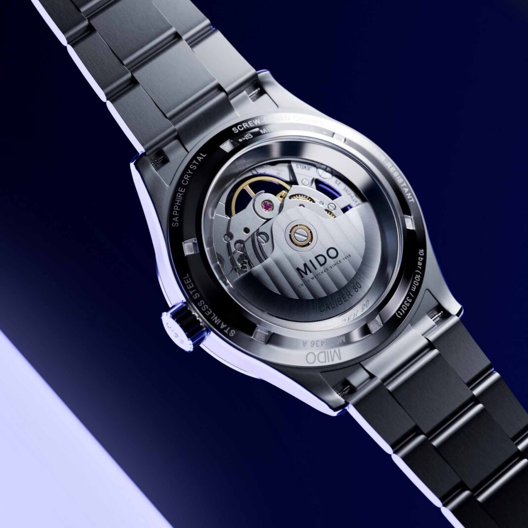 Mido Multifort Skeleton Vertigo Blue ความงามบนหน้าปัดเปลือย