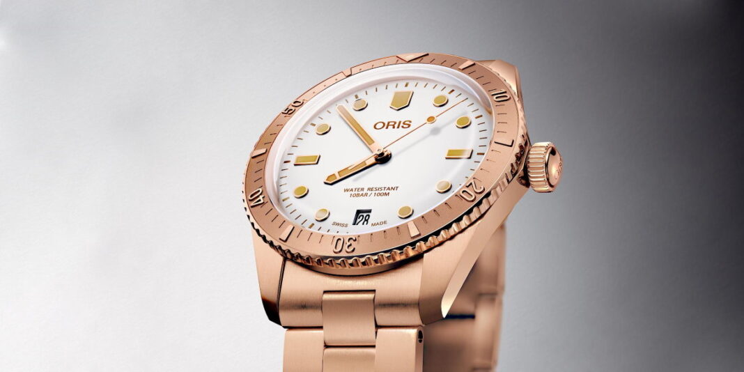 Oris Divers Sixty-Five Cotton Candy White-Star หน้าปัดขาวบนตัวเรือนบรอนซ์