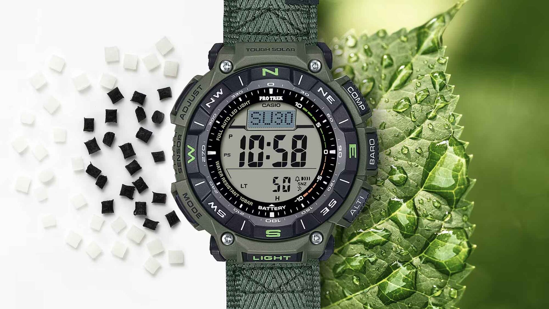 Casio Protrek PRG-340 Climber Line ปรับใหม่ด้วยสายทนไฟ