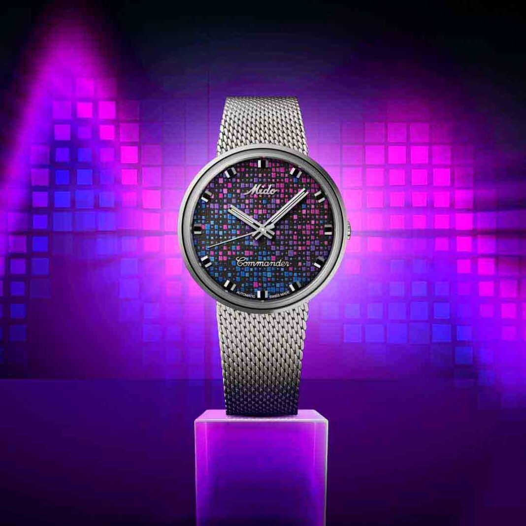 Mido Commander 1969 Pixel Dial หน้าปัดหลากสีสันสวยสะดุดตา