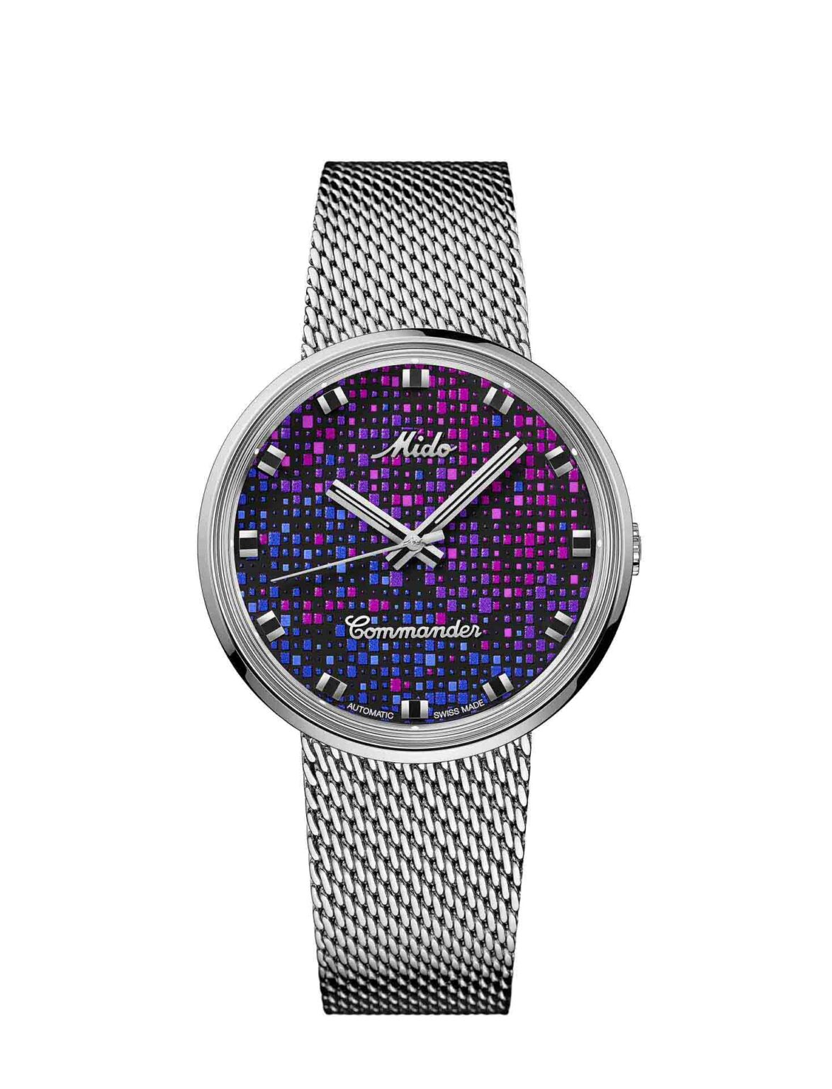 Mido Commander 1969 Pixel Dial หน้าปัดหลากสีสันสวยสะดุดตา