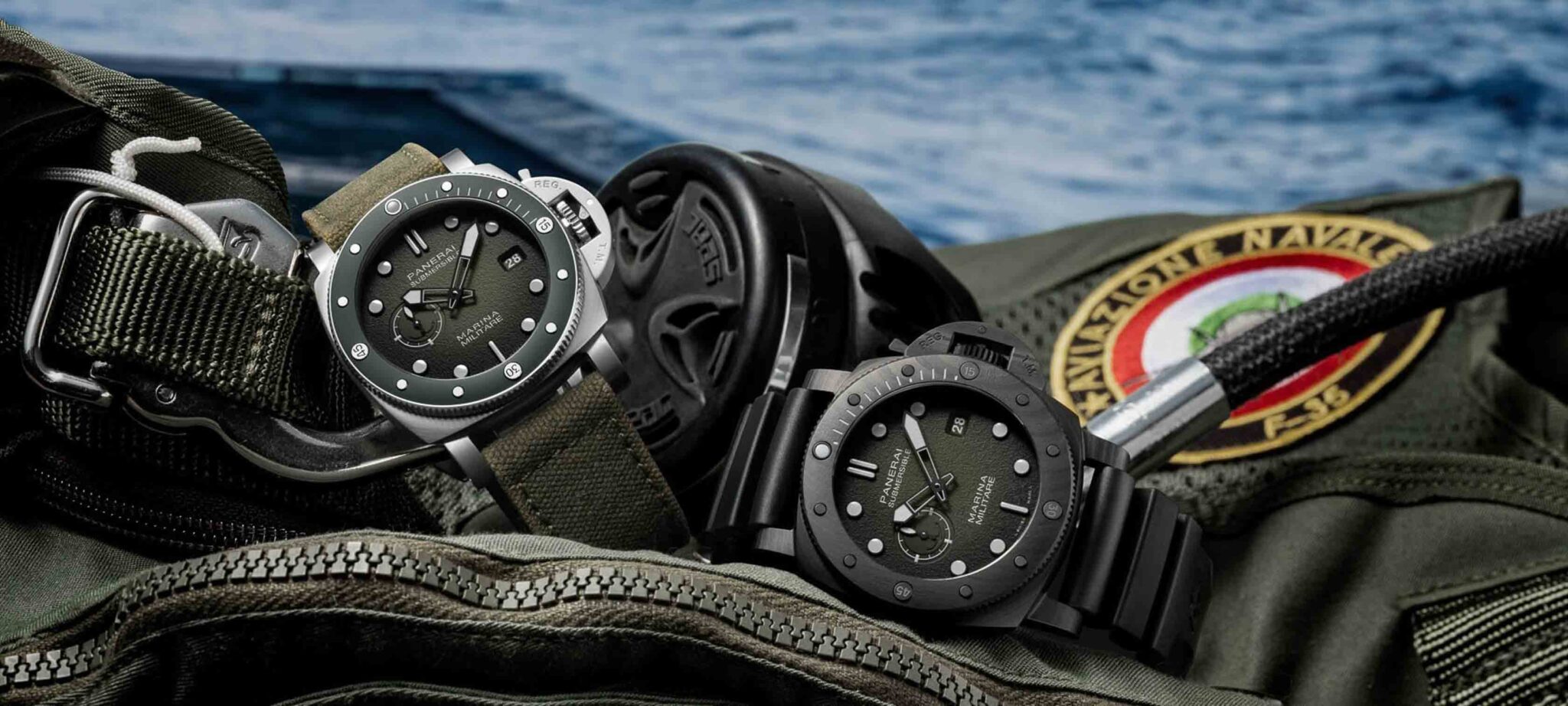 Panerai Submersible Marina Militare Models PAM01697 & PAM01698 ความ ...